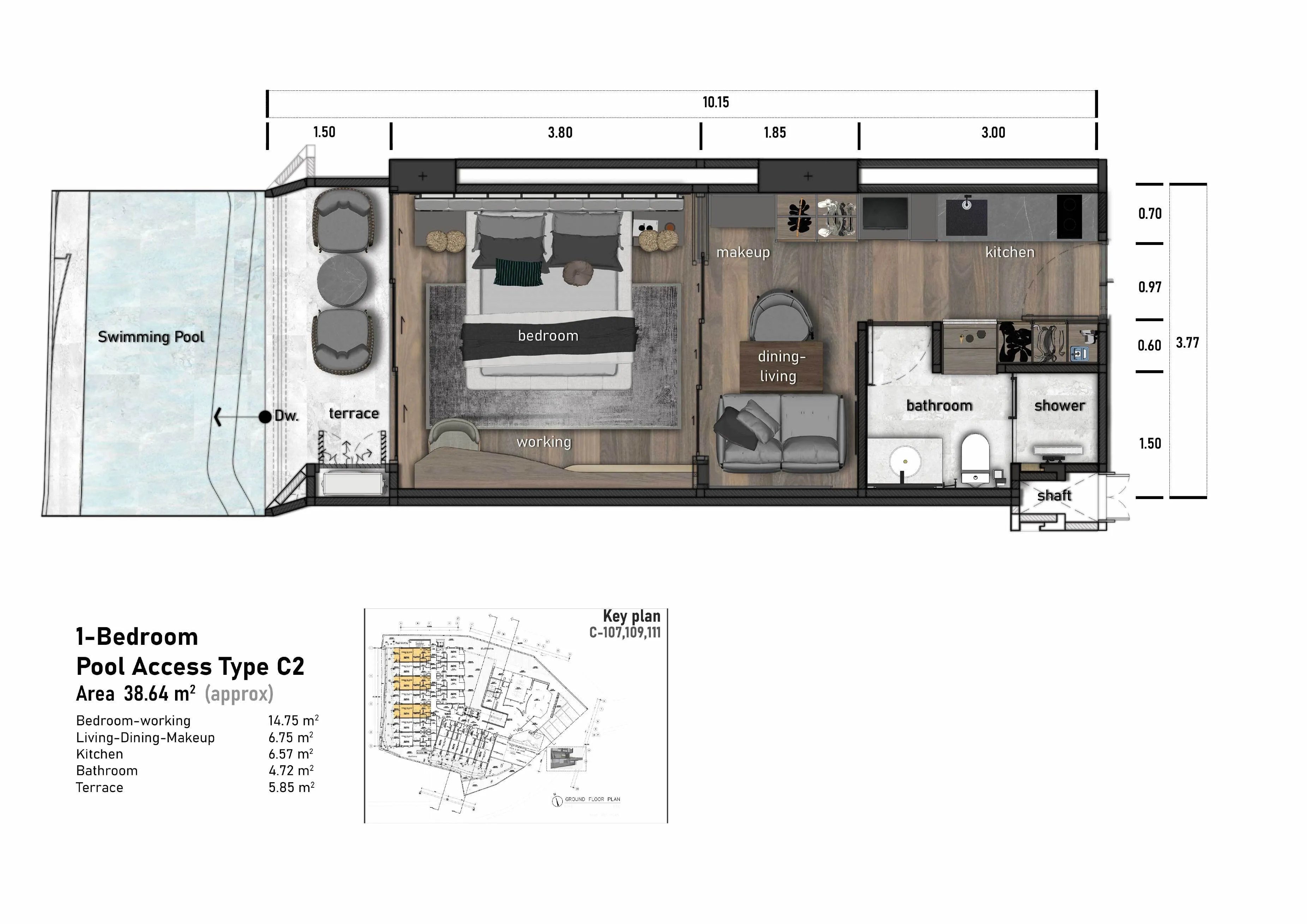 1 Bedroom Condo for Sale at Ashiyana Heights for ฿5,119,600 | U5993490